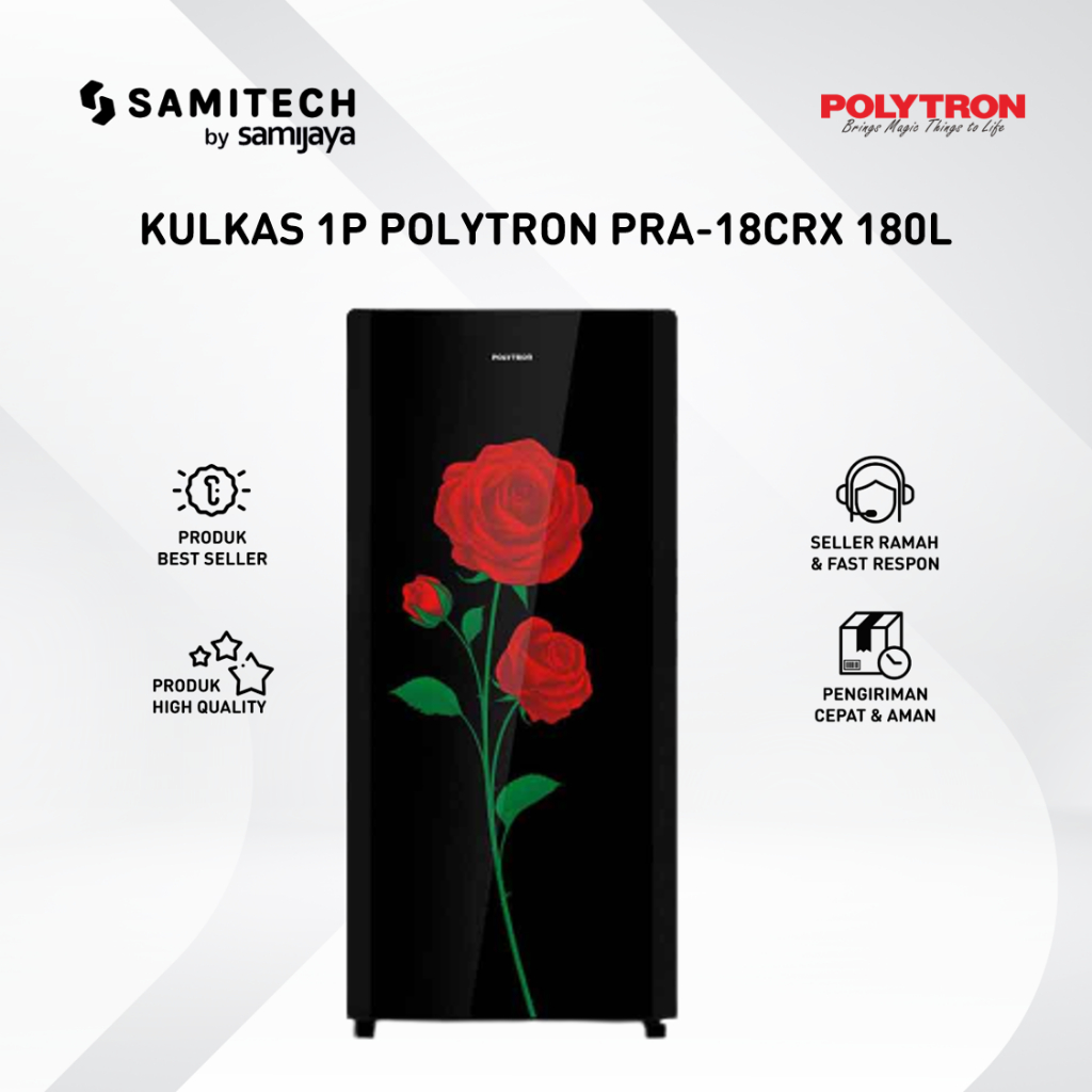 Jual KULKAS 1 PINTU POLYTRON PRA-18CRX 18 CRX 18CRX 172 LITER | Shopee ...