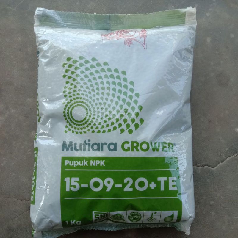 Jual PUPUK NPK MUTIARA GROWER 15-09-20+TE 1KG | Shopee Indonesia