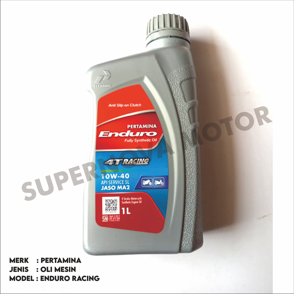 Jual OLI MESIN PERTAMINA ENDURO 4T RACING 10W-40 API SERVICE SL JASO MA2 1 LITER | Shopee Indonesia