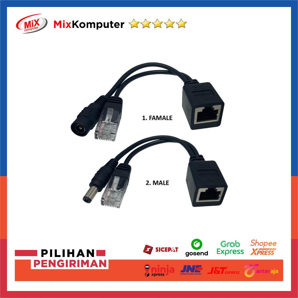Jual KABEL POE INJECTOR & POE SPLITTER (SET) | Shopee Indonesia