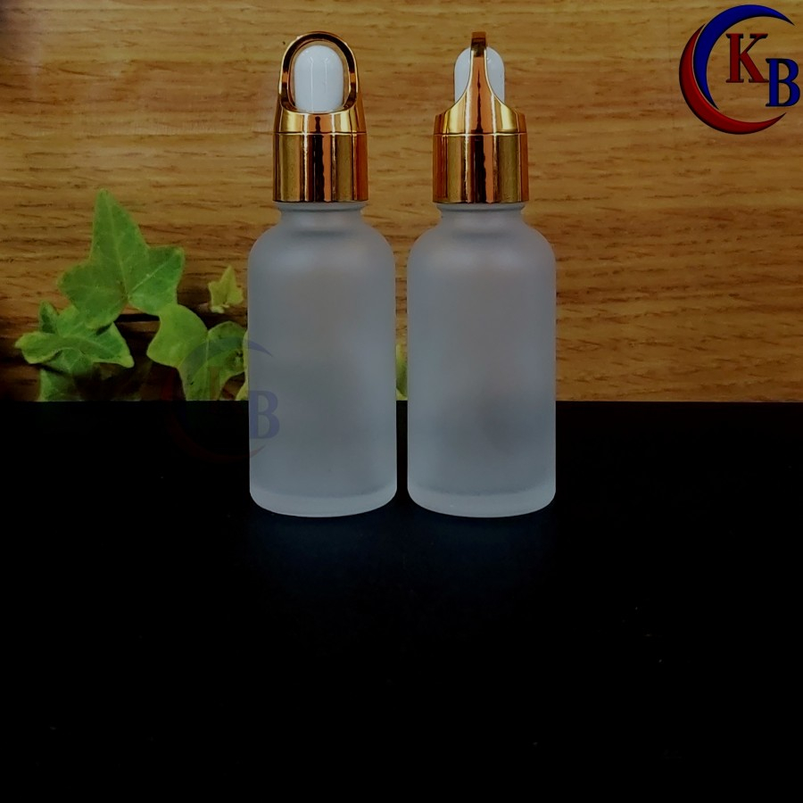 Jual BOTOL PIPET 30 ML SERUM TETES COVER / BOTOL KACA CLEAR FROSTED ...