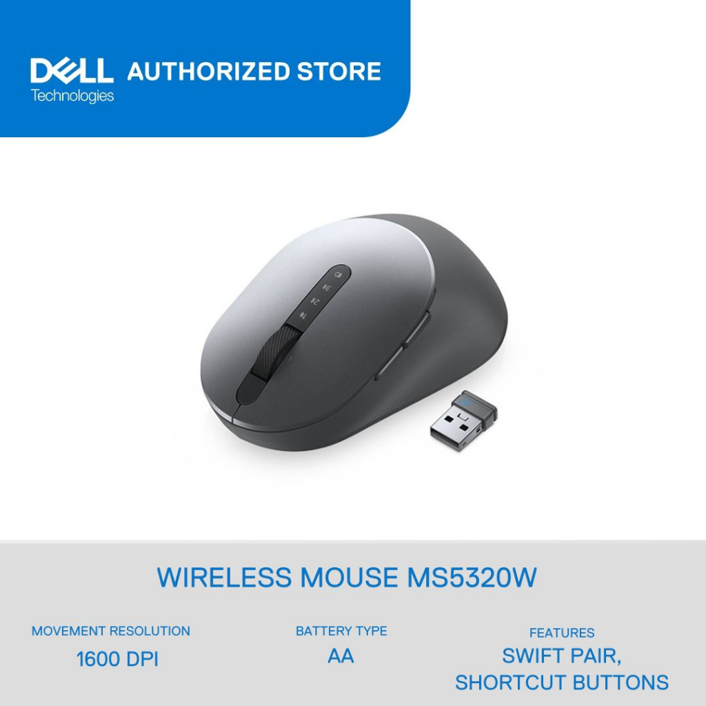 Jual Dell Multi-device Wireless Mouse MS5320W | Shopee Indonesia