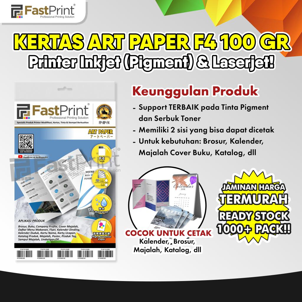 Jual Fast Print Kertas Art Paper Kertas Brosur Glossy F4 100Gram ...
