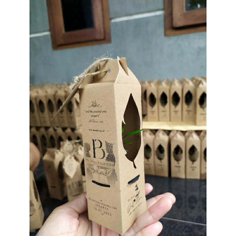 Jual 100 pcs packaging + pot souvenir bibit tanaman | Shopee Indonesia