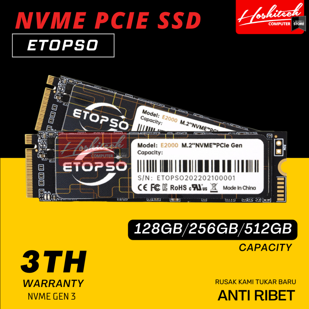 Jual SSD NVME 512GB 256GB 128GB ETOPSO PCIE | Shopee Indonesia