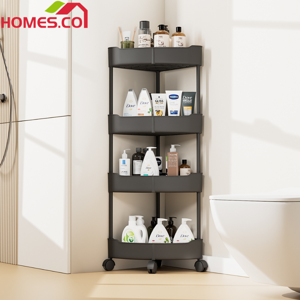 Jual Homes Rak Kamar Mandi Portable Rak Serbaguna 4 Susun Dengan Roda ...