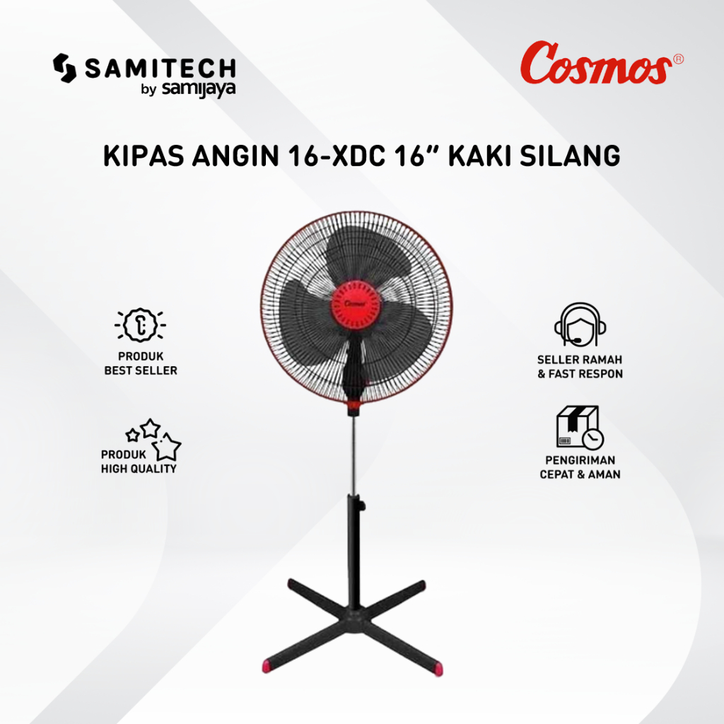 Jual KIPAS ANGIN COSMOS BERDIRI - STAND FAN 16XDC / 16 XDC KAKI SILANG ...