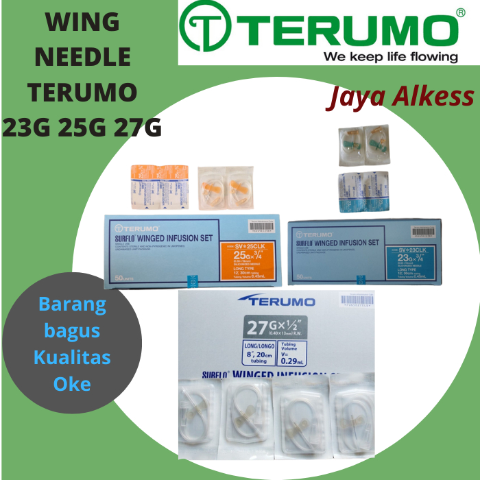 Jual TERUMO WING NEEDLE 23G 25G 27G Winged Infusion Set Terumo | Shopee Indonesia