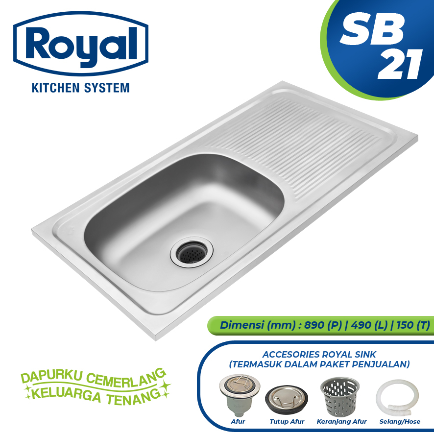 Jual Royal Kitchen Sink SB 21 | Bak Cuci Piring Stainless | Shopee ...