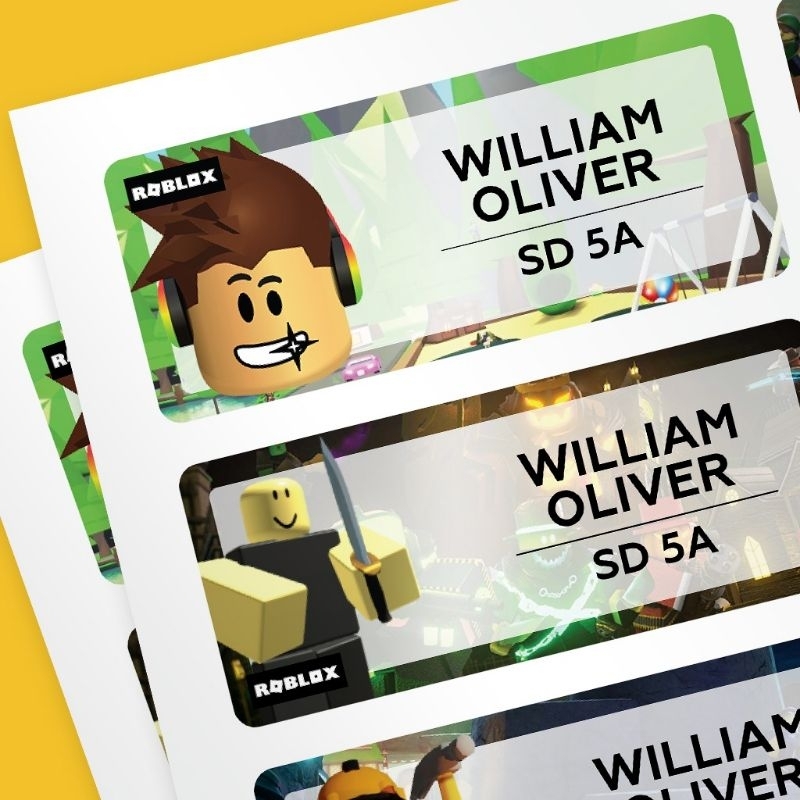 Jual Sticker Nama ROBLOX Custom (ada 10 motif) | Shopee Indonesia
