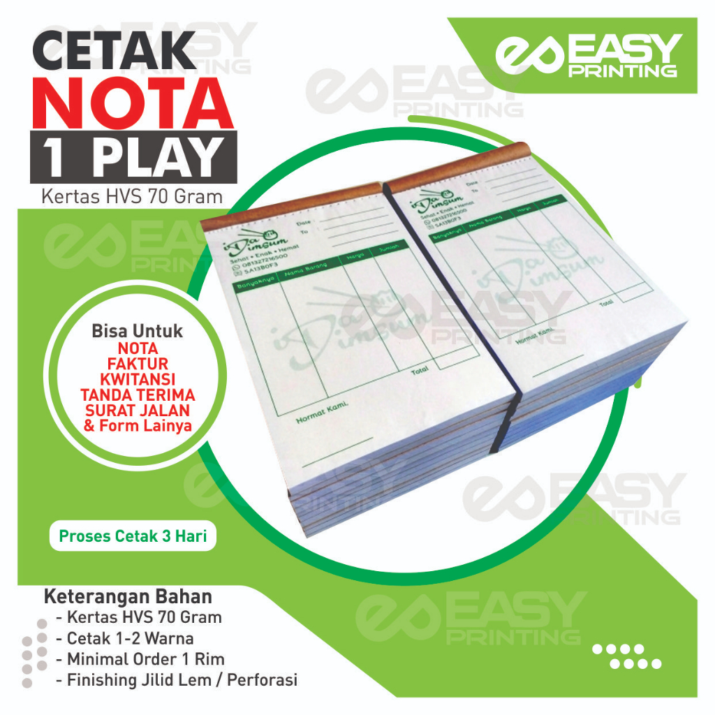 Jual CETAK NOTA / KWITANSI / SURAT JALAN MURAH | Shopee Indonesia