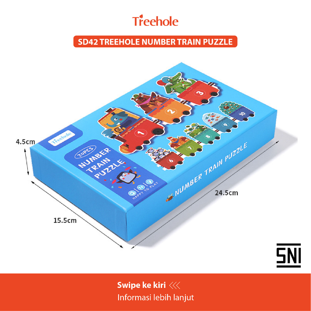 Jual Beringin Toys - TREEHOLE NUMBER TRAIN PUZZLE / 3D Puzzle / Mainan Puzzle / Mainan Anak ...