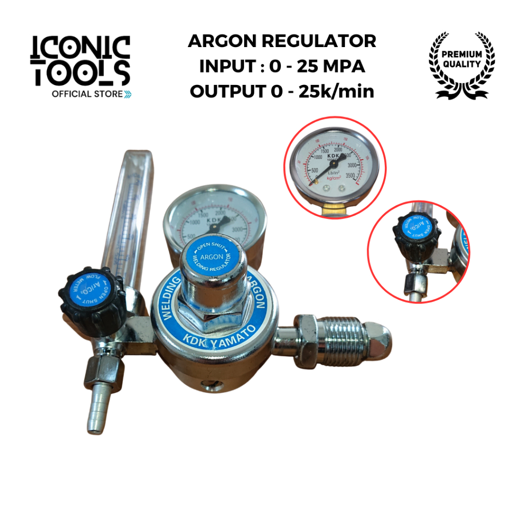 Jual Regulator Las Argon KDK Yamato Las Tig Pengukur Tekanan Gas Las ...