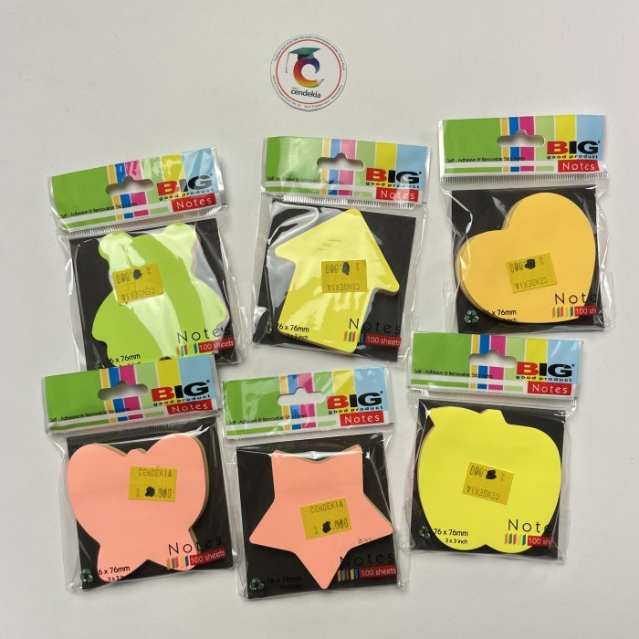 Jual Sticky Notes Bentuk Lucu BIG Besar SN-100 Warna Tumpuk | Shopee ...