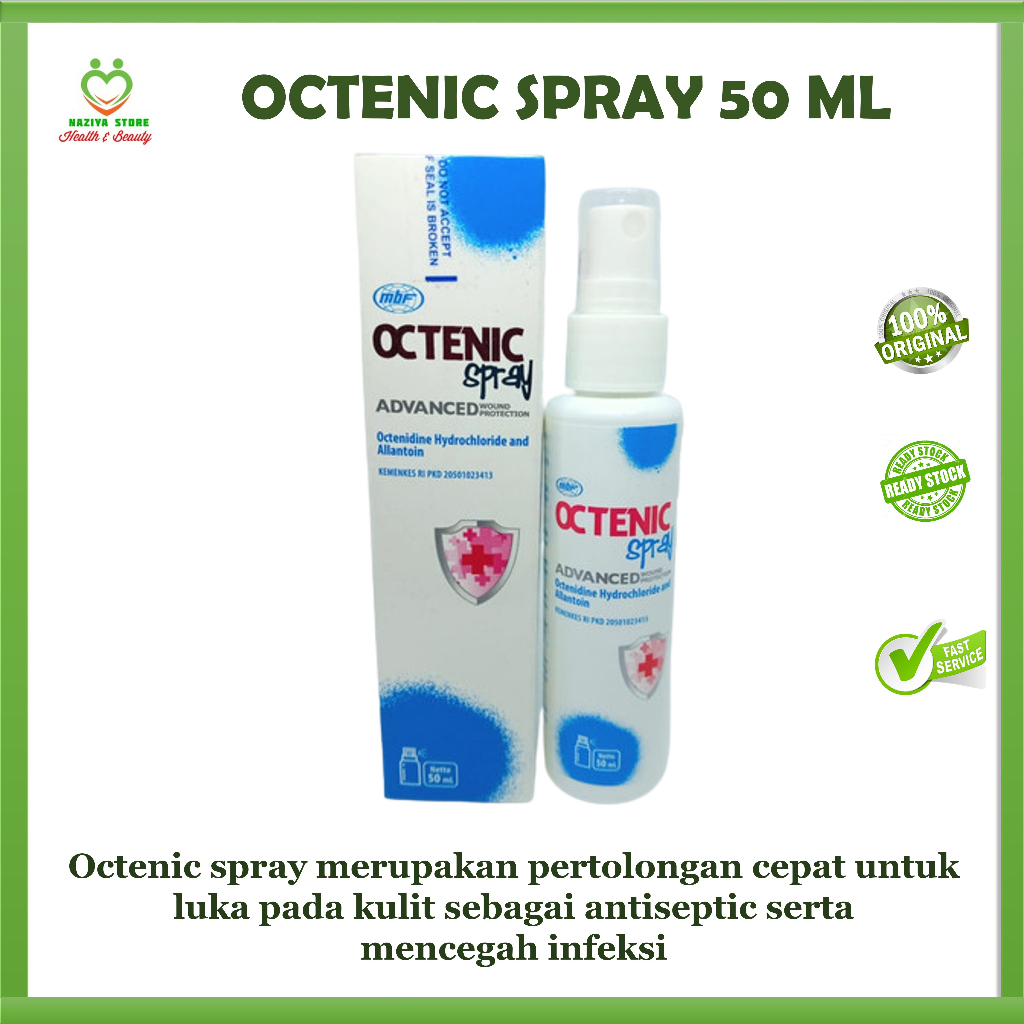 Jual OCTENIC SPRAY 50 ML P3K,PERAWATAN LUKA,PEMBERSIH LUKA TANPA RASA ...
