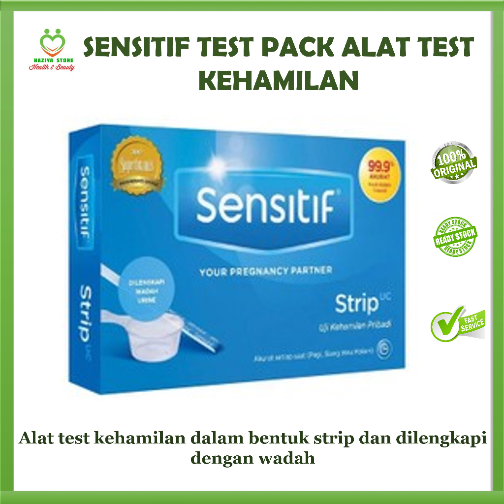 Jual SENSITIF TEST PACK Alat Uji Kehamilan dengan Wadah Urine,Test Pack ...