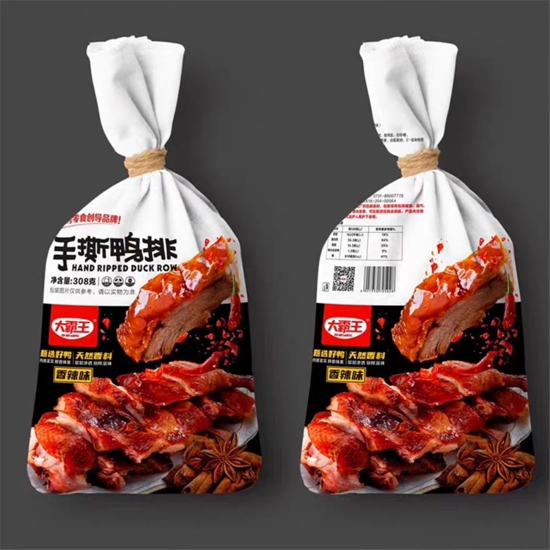 Jual cemilan hand ripped duck row pedas 258g 大霸王手撕鸭排 香辣 | Shopee Indonesia