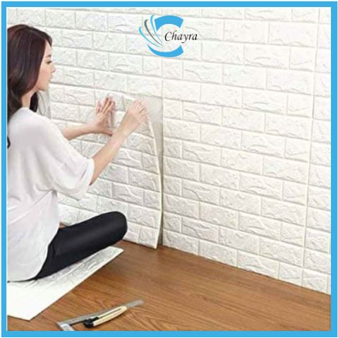 Jual WALLPAPER DINGDING 3D FOAM MOTIF BATU BATA 70 X 77 CM DEKORASI DINDING KAMAR MURAH | Shopee ...