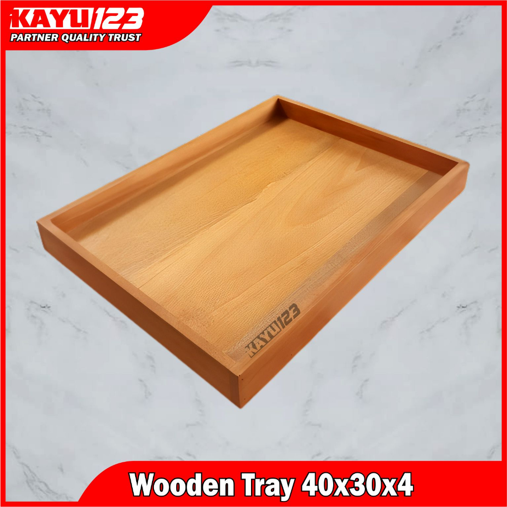 Jual Wooden Tray 40x30x4cm Nampan Full Kayu (WTV-37) | Shopee Indonesia