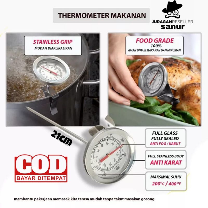 Jual Thermometer Kopi Frying Coffee Termometer ANALOG TUSUK Clip ...