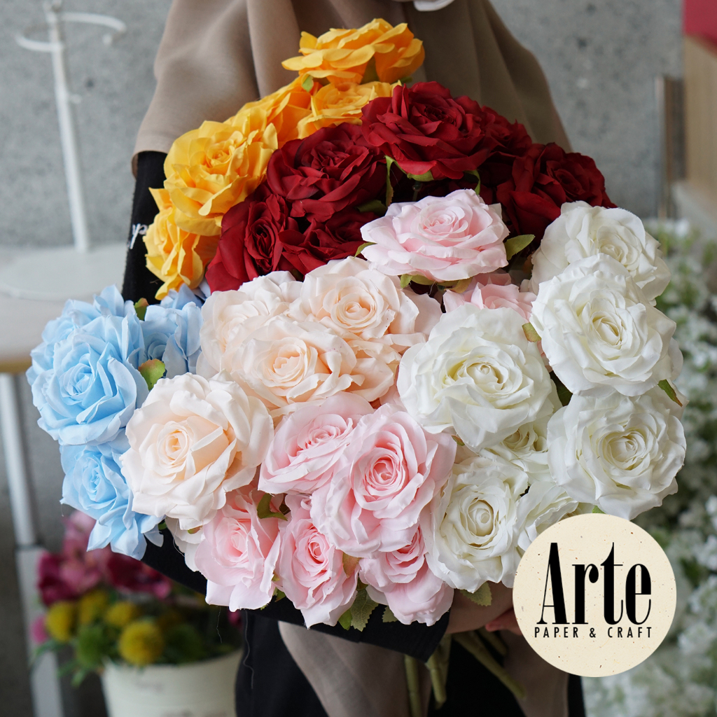 Jual 49cm Flower Rose Diamond K9 Mawar Bintang 9 Kuntum Premium Soft ...