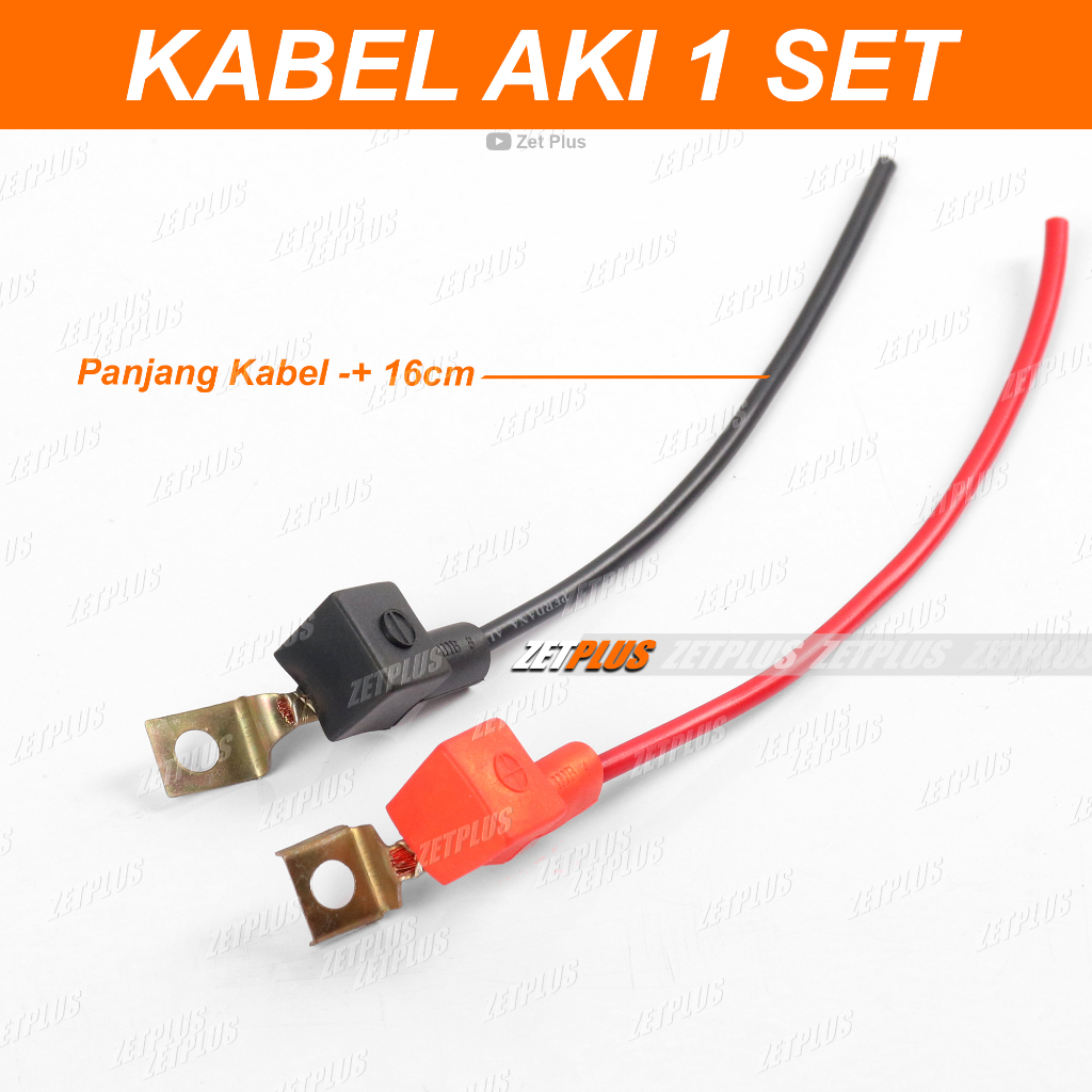 Jual 1 SET KABEL AKI MOTOR-ATV-UNIVERSAL /terminal accu battery/skun ...