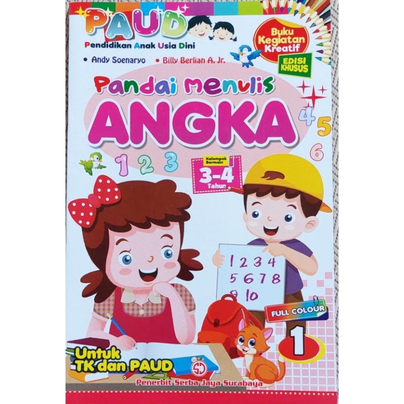 Jual Buku Anak Paud Kreatif Pandai Menulis Angka 1 Serba Jaya | Shopee Indonesia