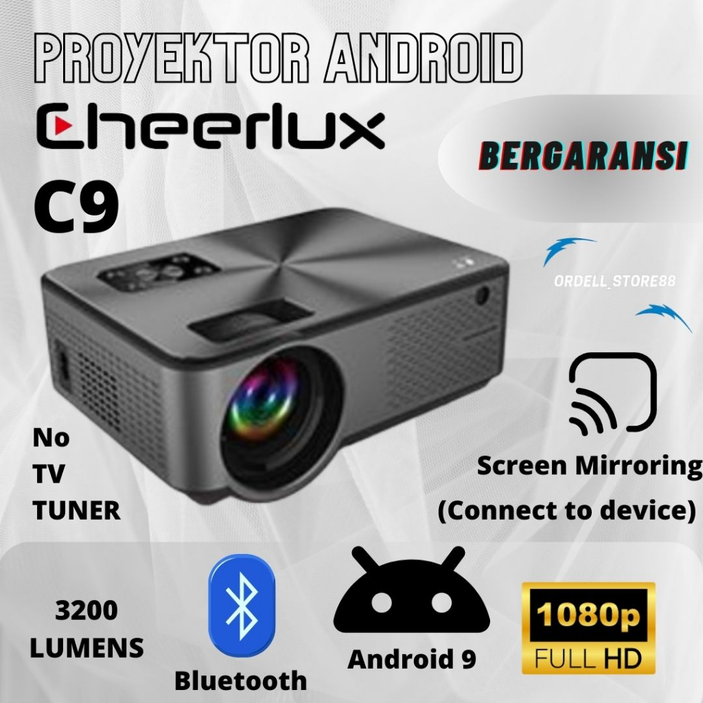 Jual PROYEKTOR CHEERLUX C9 Android WiFi LED Mini Projector | Shopee ...