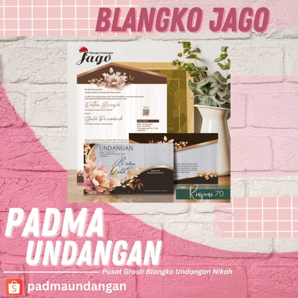 Jual Blangko undangan Jago 70 | Pusat Grosir Blangko | Padma Undangan ...