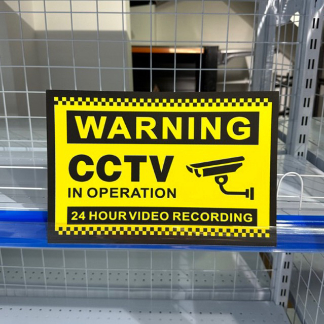 Jual Sign Sticker Warning CCTV In Operation | Shopee Indonesia