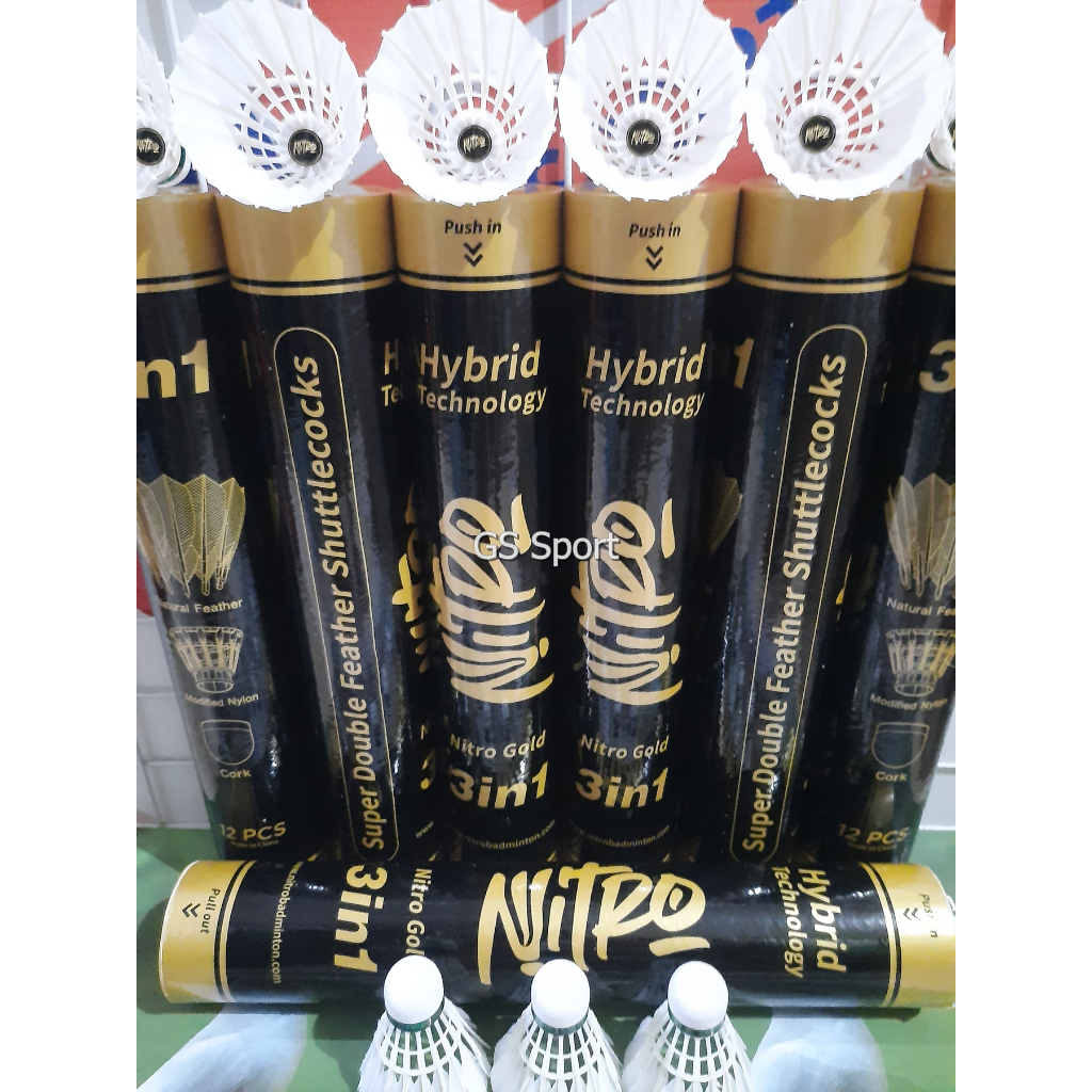 Jual SHUTTLECOCK NITRO 3IN1 GOLD | Shopee Indonesia