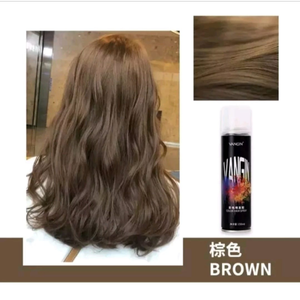 Jual Vangin 150ml Colour Hair Spray Temporary Cat Rambut Semprot ...