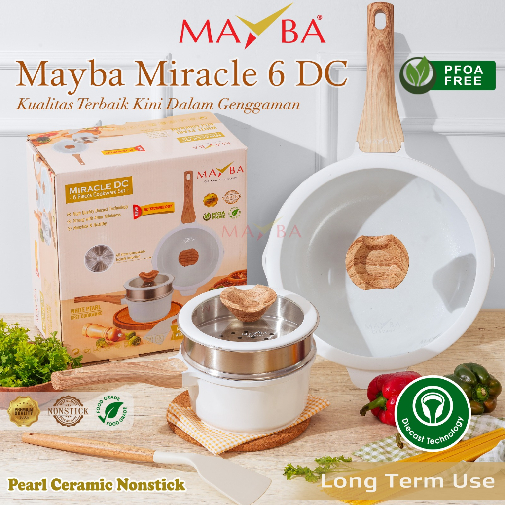 Jual MAYBA Miracle 6 Pcs Bonus Steamer READY STOK Panci Set Bayi ...