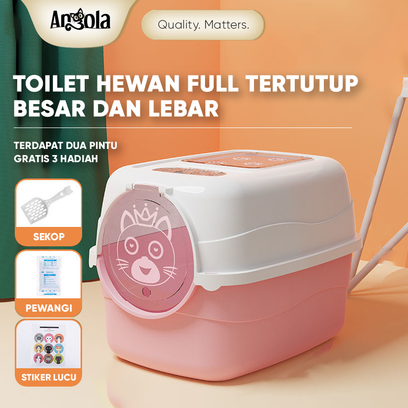 Jual Angola Pet Litter Box Kucing Tertutup Super Besar M62 / Tempat Pup ...