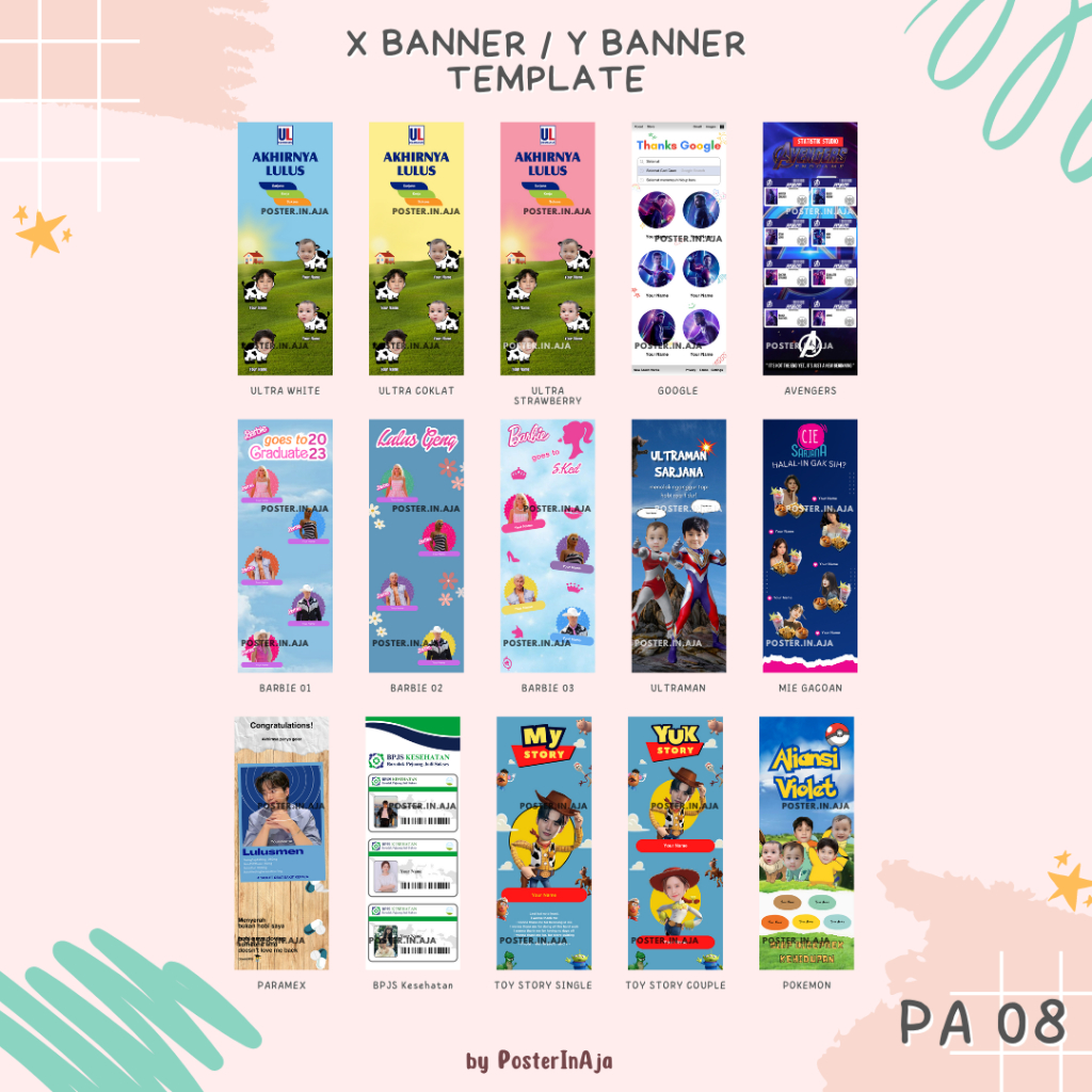 Jual Cetak Print Custom X Banner Y Banner Flexi Korcin FREE DESIGN ...