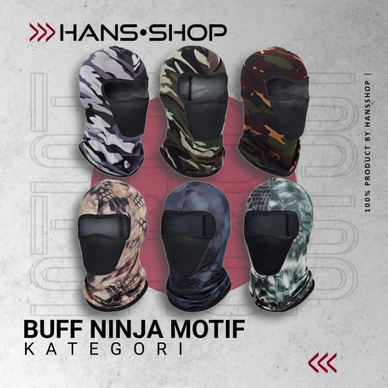 Jual Masker Baf Ninja Berkendara Full Face Balaclava Masker Baff Motor ...