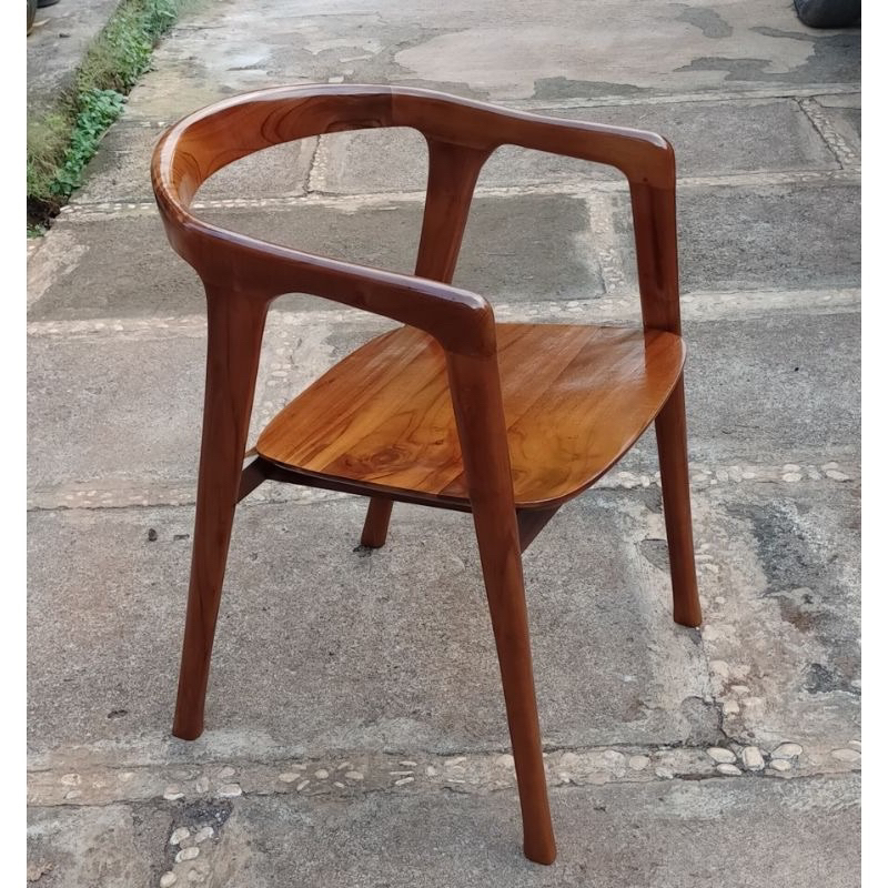 Jual kursi selly kursi cafe Sely kursi makan minimalis kayu jati | Shopee Indonesia