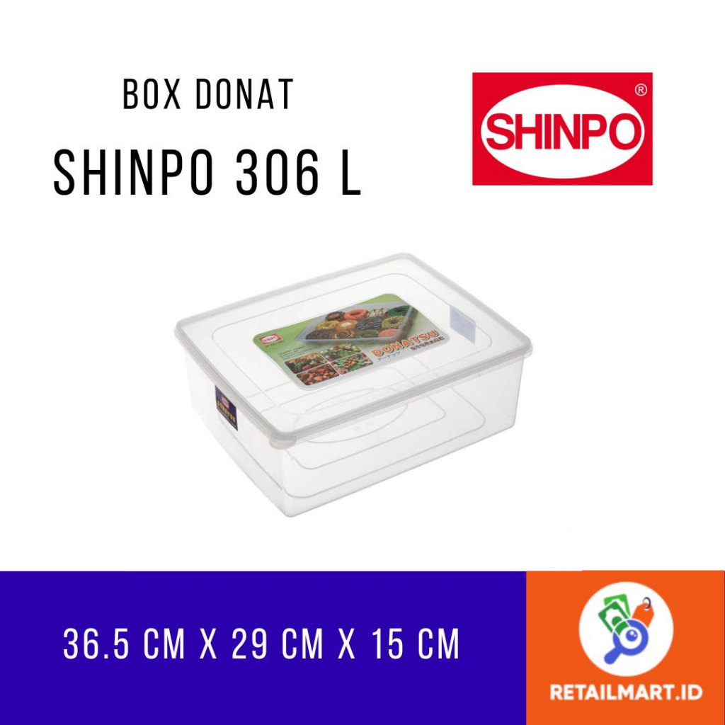 Jual SHINPO : 306L BOX / TEMPAT DONAT DONATSU 306 L | Shopee Indonesia