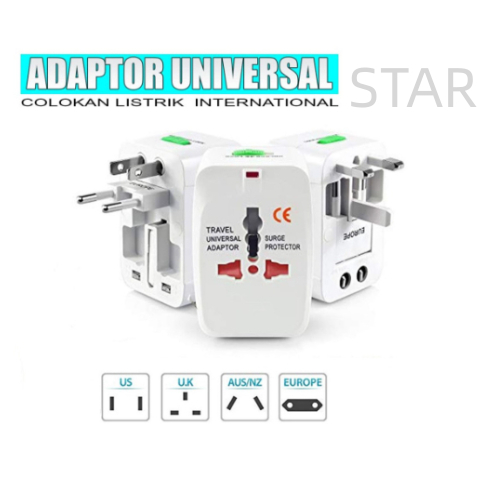 Jual UNIVERSAL CHARGER COLOKAN TRAVEL UNIVERSAL CONVERTER EU UK US ...