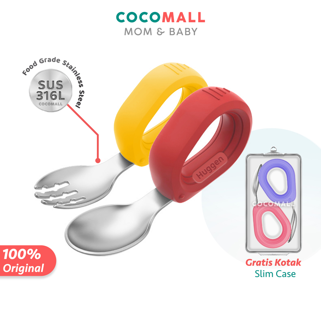 Jual COCOMALL Sendok Anak Stainless Steel SUS316 - Sendok Belajar Makan ...