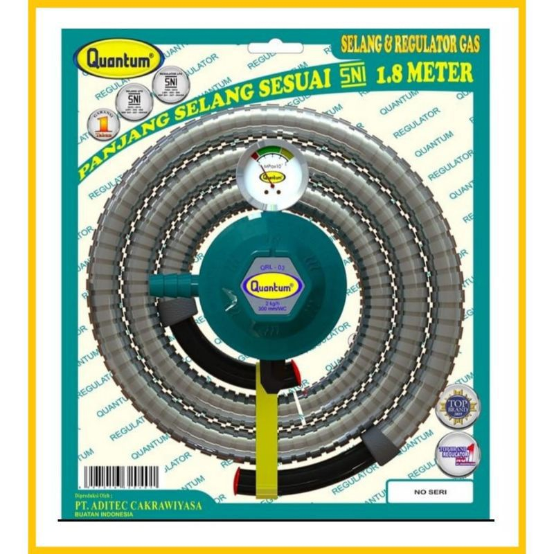 Jual Selang Regulator Gas Quantum QRL-032 Selang+Regulator Kompor Gas ...