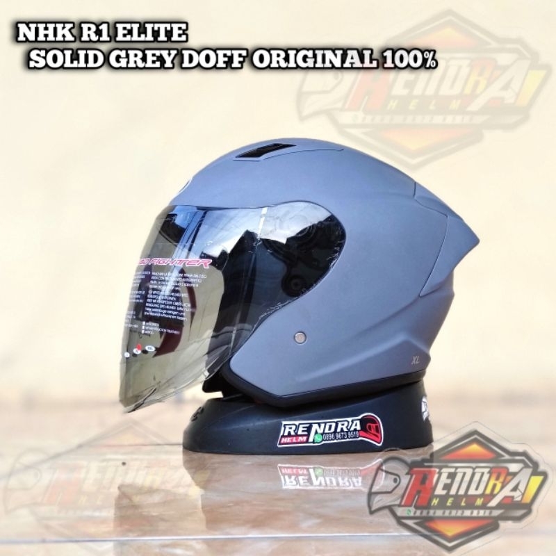 Jual HELM NHK R1 ELITE POLOS GREY DOFF ORIGINAL 100% | Shopee Indonesia