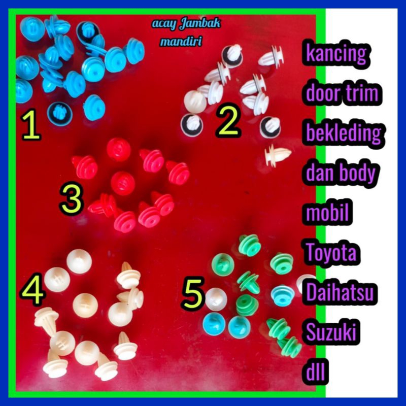 Jual kancing doortrim pintu Toyota Daihatsu suzuki | Shopee Indonesia