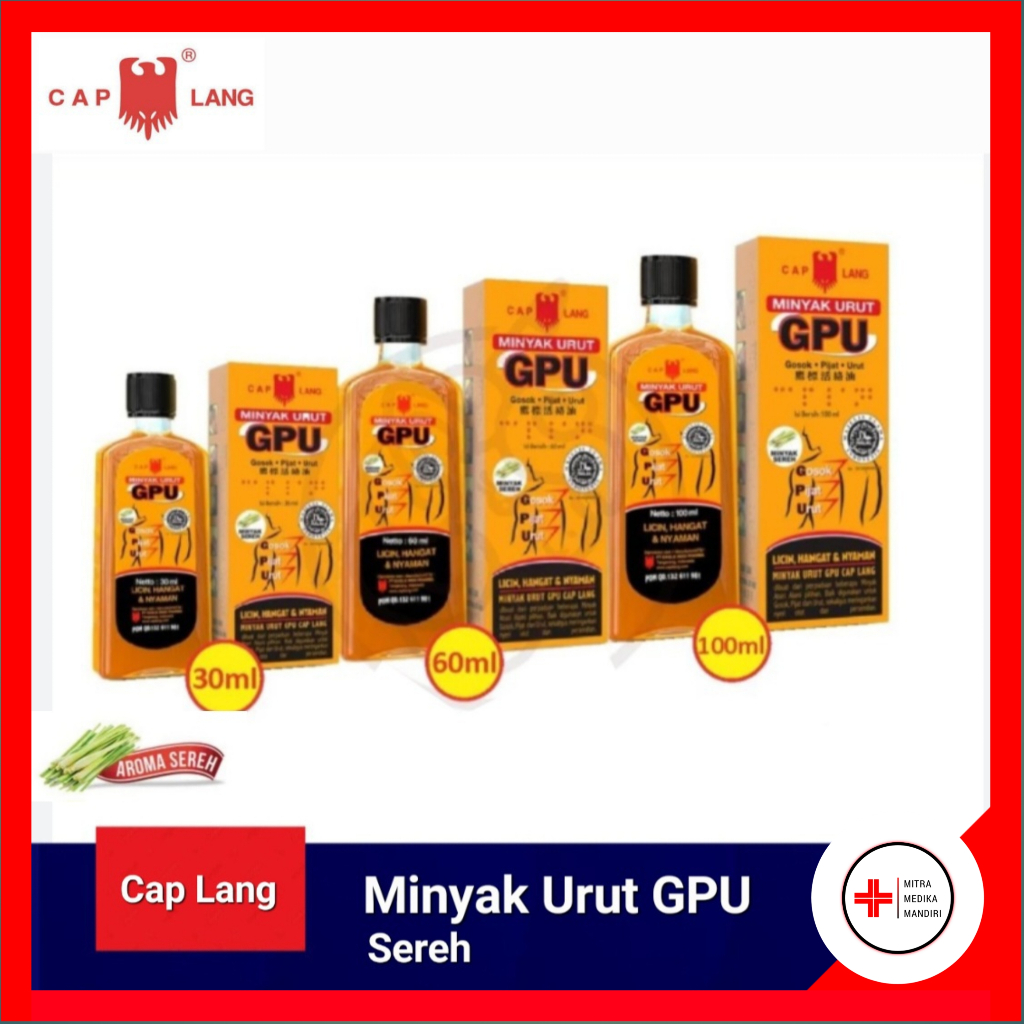 Jual Cap Lang Minyak Urut GPU Sereh / Jahe | Shopee Indonesia