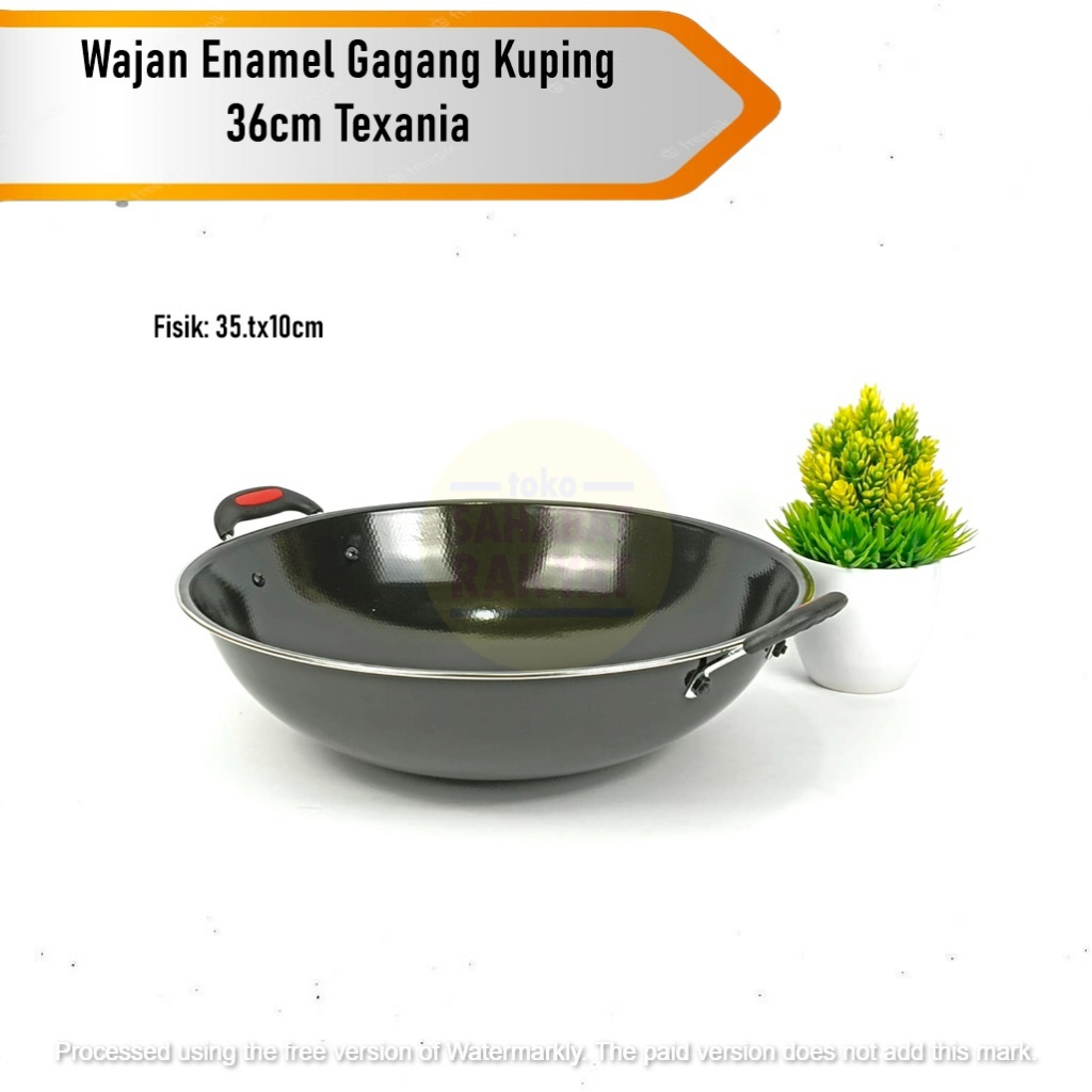 Jual Wajan Enamel Anti Lengket Gagang Kuping 32cm, 34cm & 36cm | Shopee ...