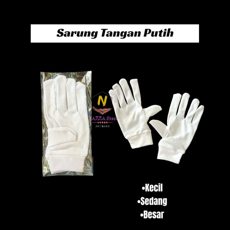 Jual Sarung Tangan Kain Putih Paskibra 1 Pasang | Shopee Indonesia