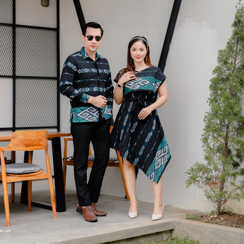 Jual couple tenun, baju couple tenun blanket, kemeja tenun, dress tenun asimetris | Shopee Indonesia