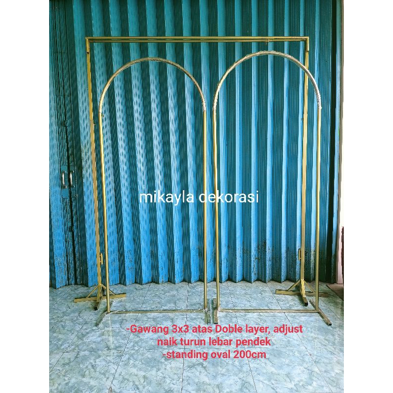Jual Paket Wedding Tiang Gawang besi Atas Double layer(2 layer) + 2 ...