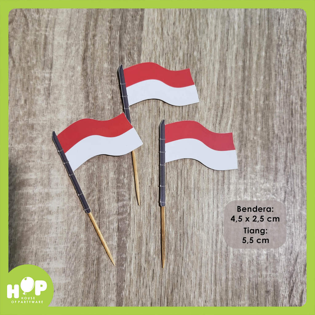 Jual Cake Topper Bendera Merah Putih / 17 Agustus HUT Kemerdekaan RI ...