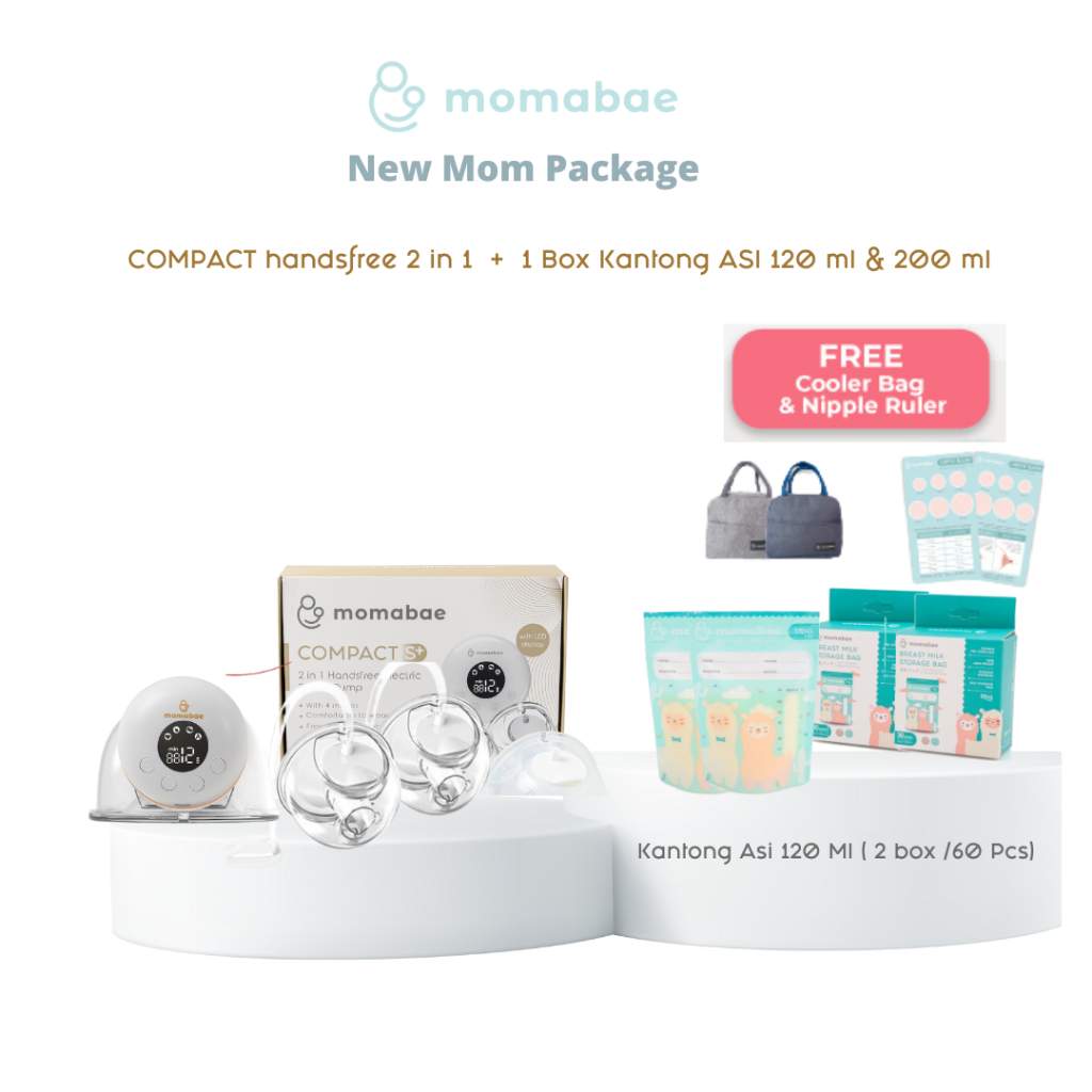 Jual Momabae Bundling Compact S Free Cooler Bag 2 In 1 Kantong Asi